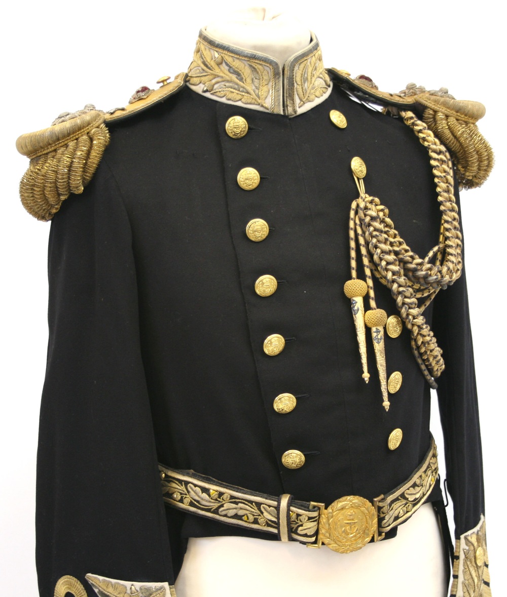 Very Rare Post 1902 Royal Navy Admirals Full Dress Tunic being a double ...