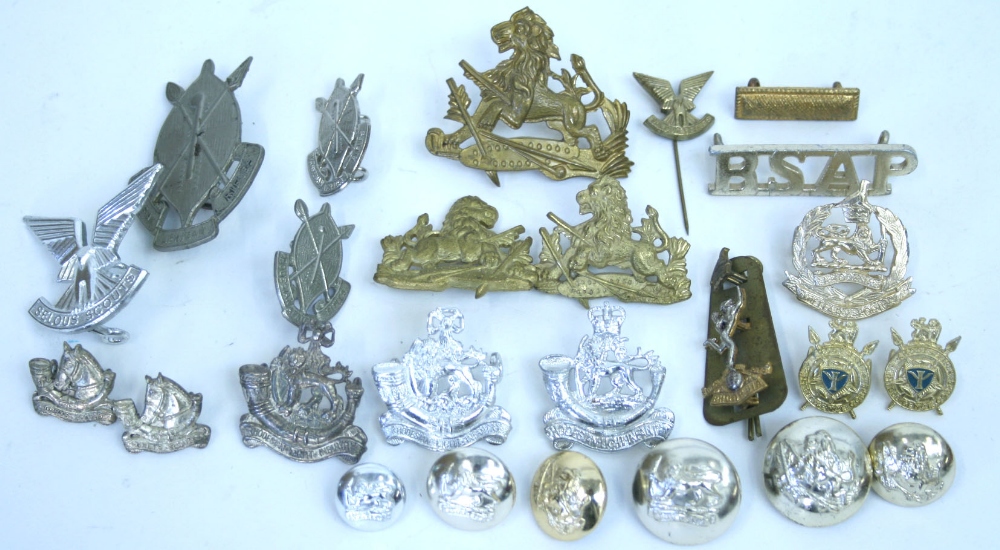 Selection of Rhodesian Badges consisting of Selous Scouts Rhodesian ...