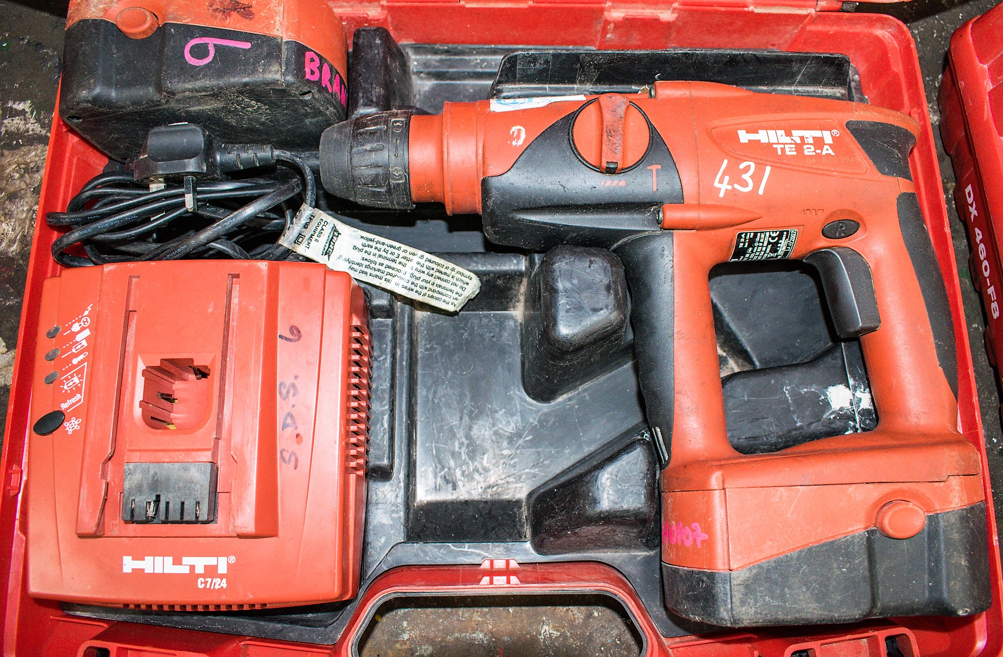 Hilti TE2-A 24v cordless SDS rotary hammer drill c/w 2 batteries ...