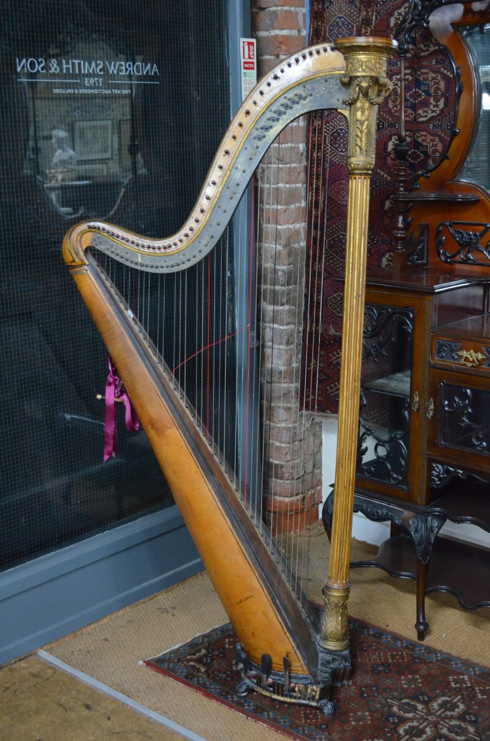 Sebastian Erard, Patent harp no 521 at No.18 Great Marlborough St ...