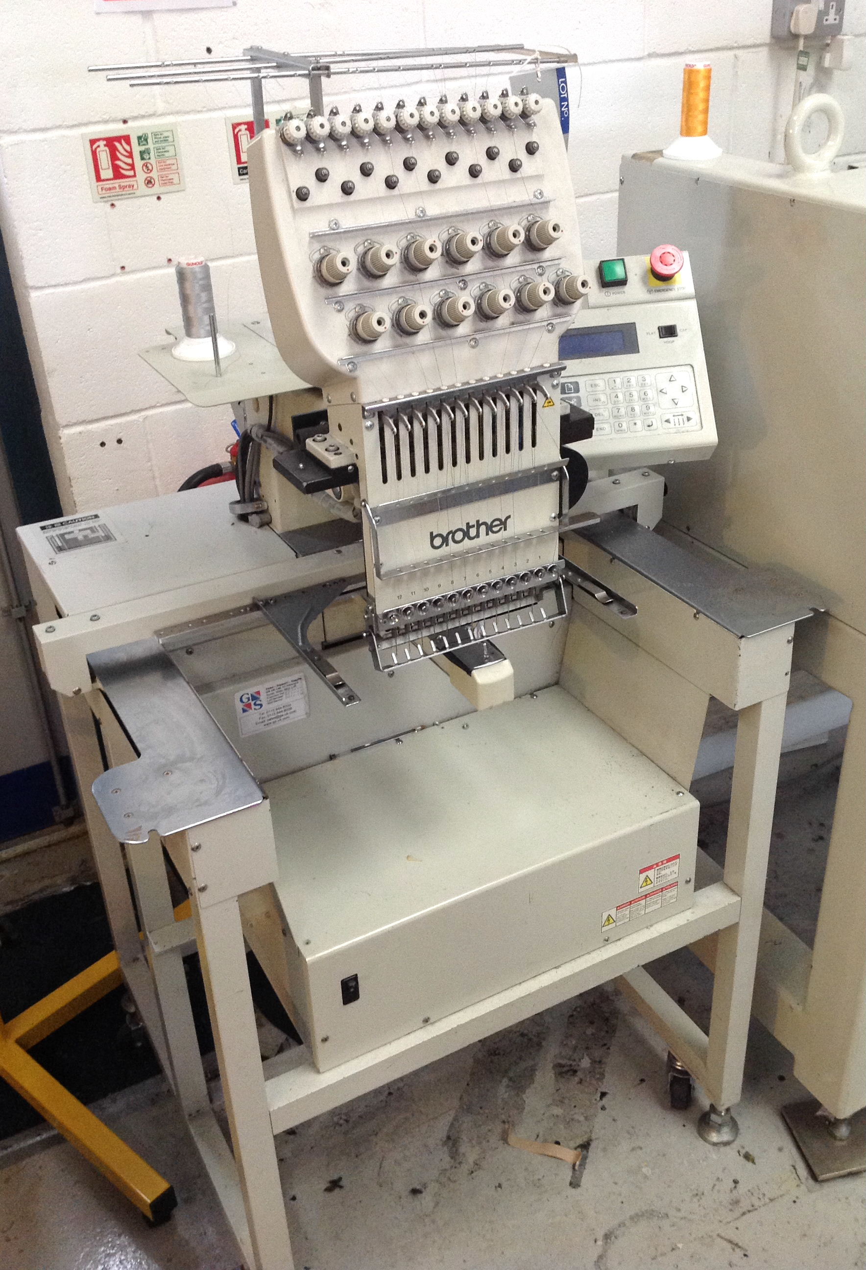 A Brother BES-1216AC Single Head Embroidery Machine, 12 needle head ...