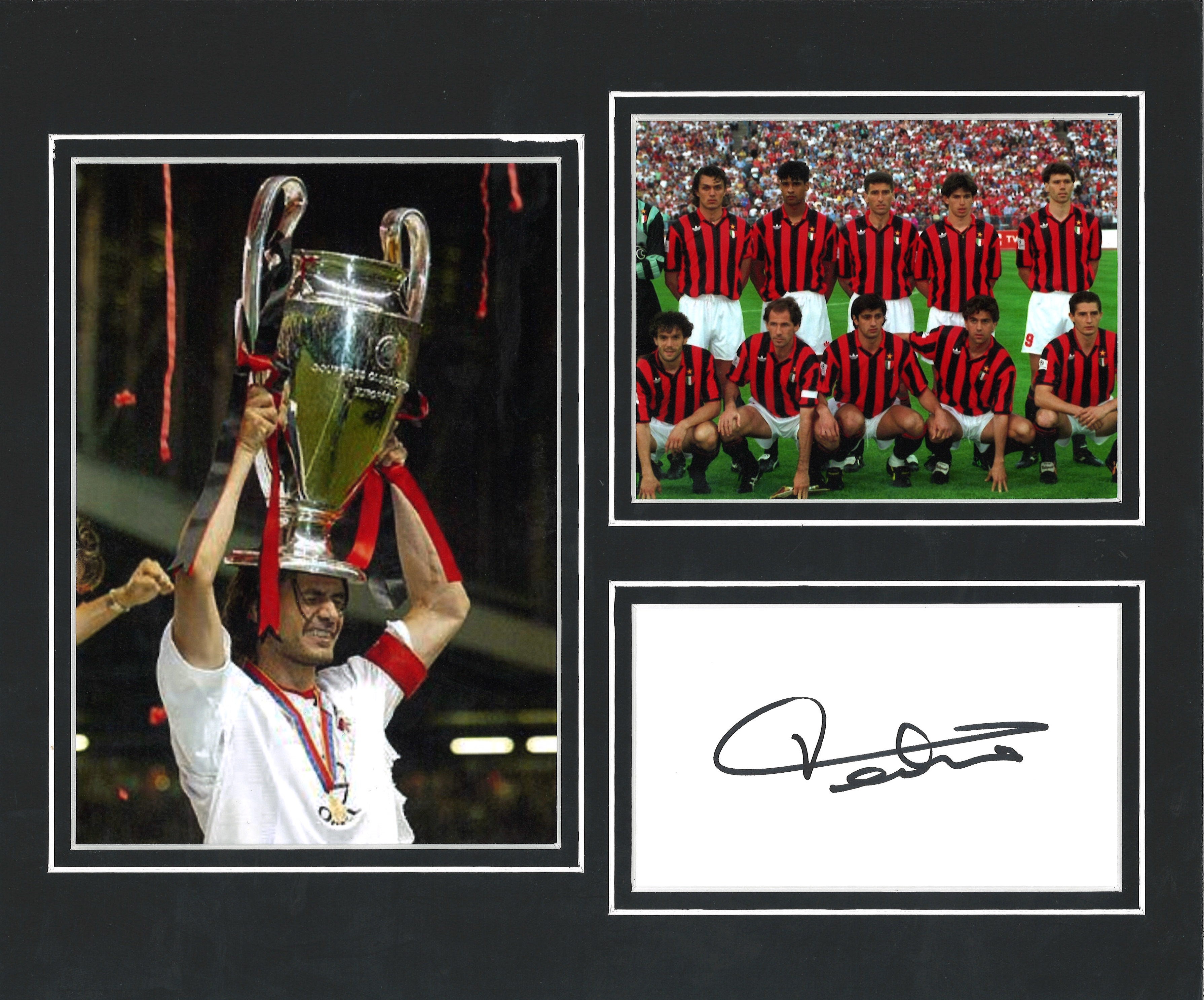 Football Paolo Maldini 10x12 mounted signature piece of the AC Milan ...