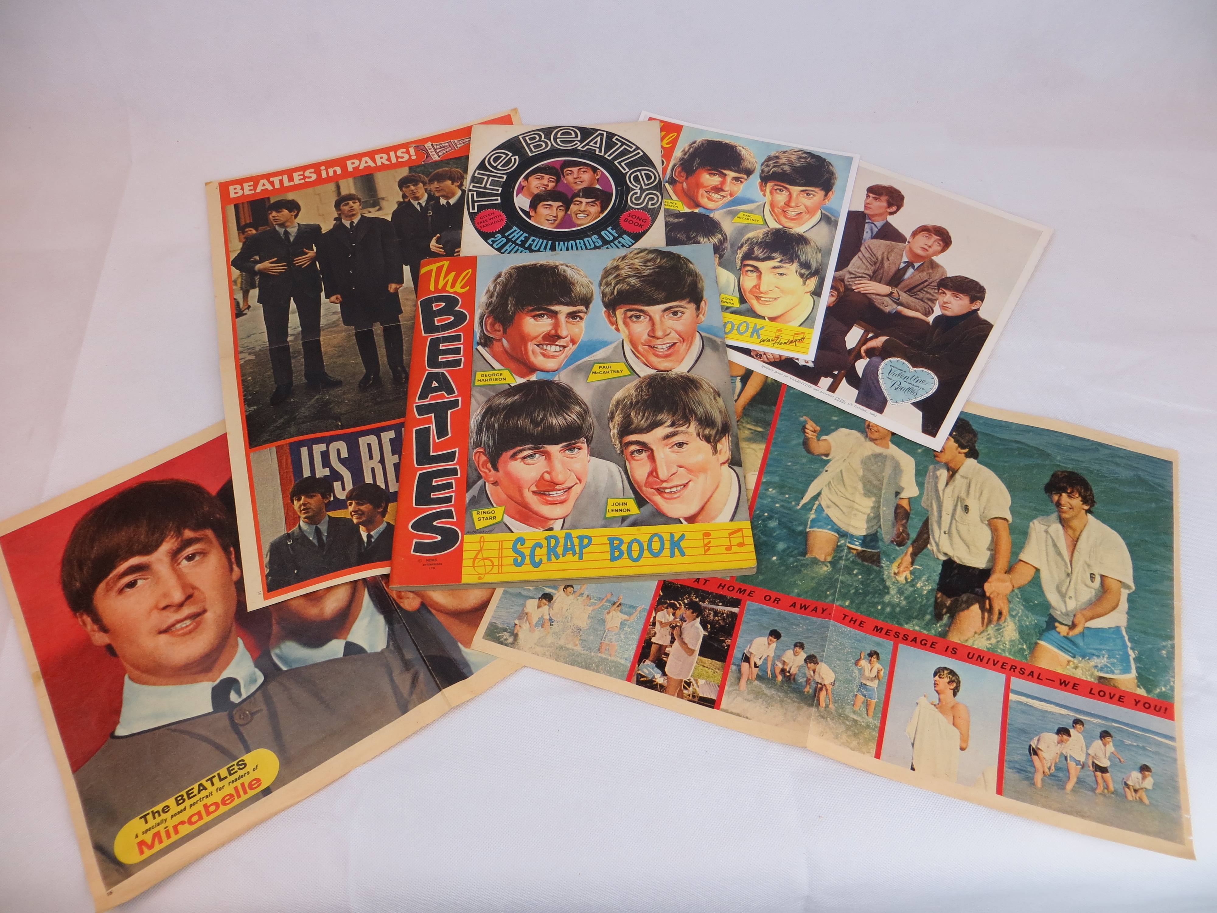 Unused Beatles Scrapbook, with signed Walt Howarth print Beatles ...