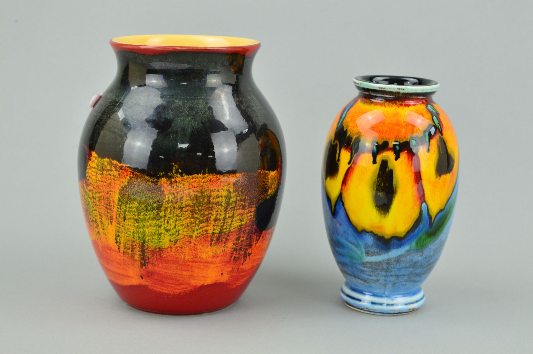 A POOLE POTTERY CLASSIC VASE, 'Gemstones' pattern, approximate height ...