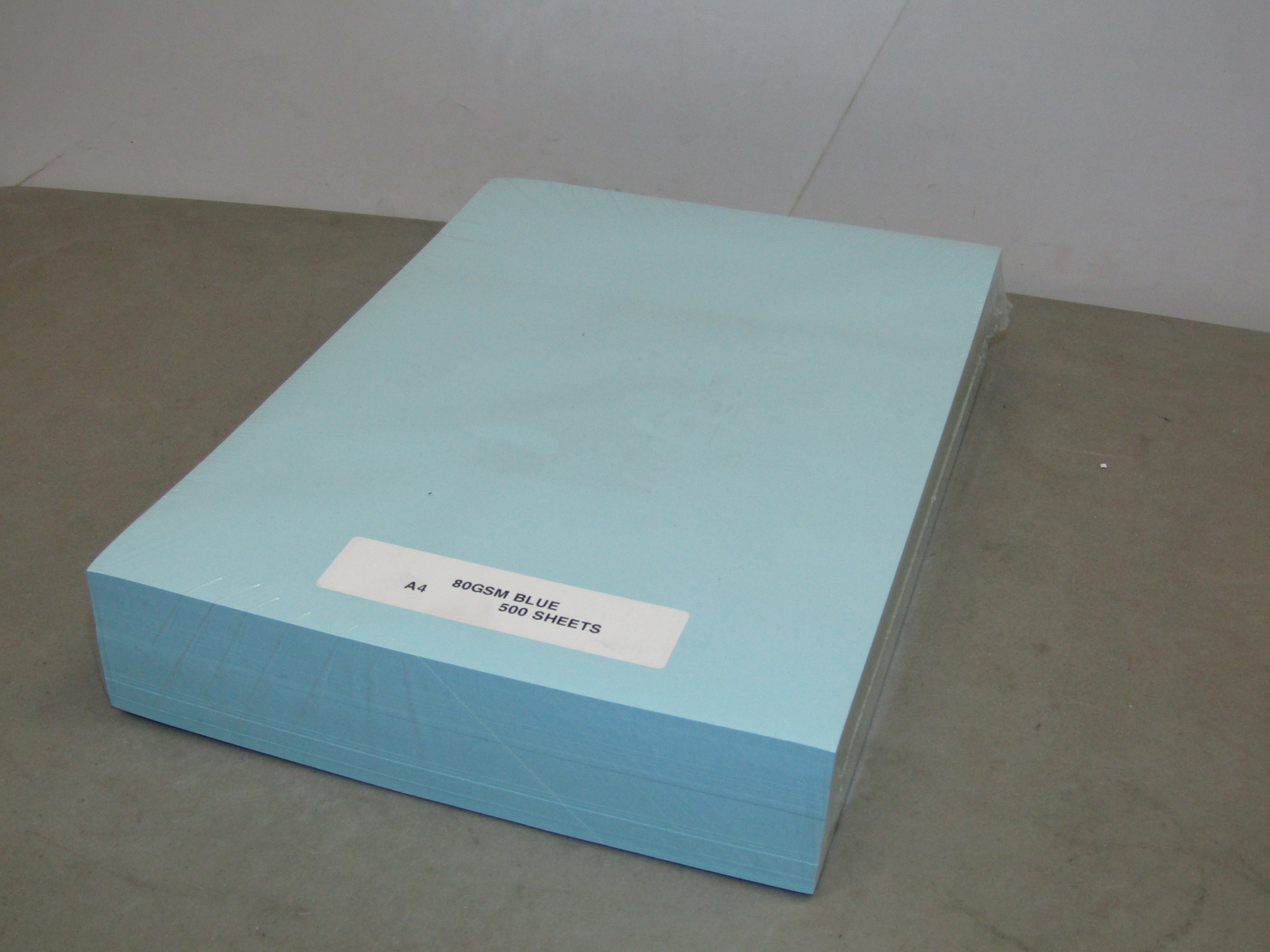 Box of approx 5 packs of 500 sheets of Light blue A4 paper