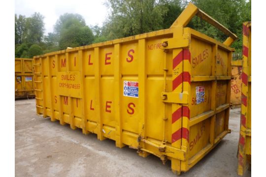 40 yard roll on roll off open top skip with single rear steel door