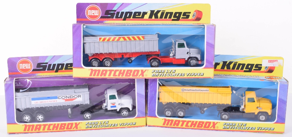 Three Boxed Matchbox Superkings K18 Ford LTS Articulated Tippers ...