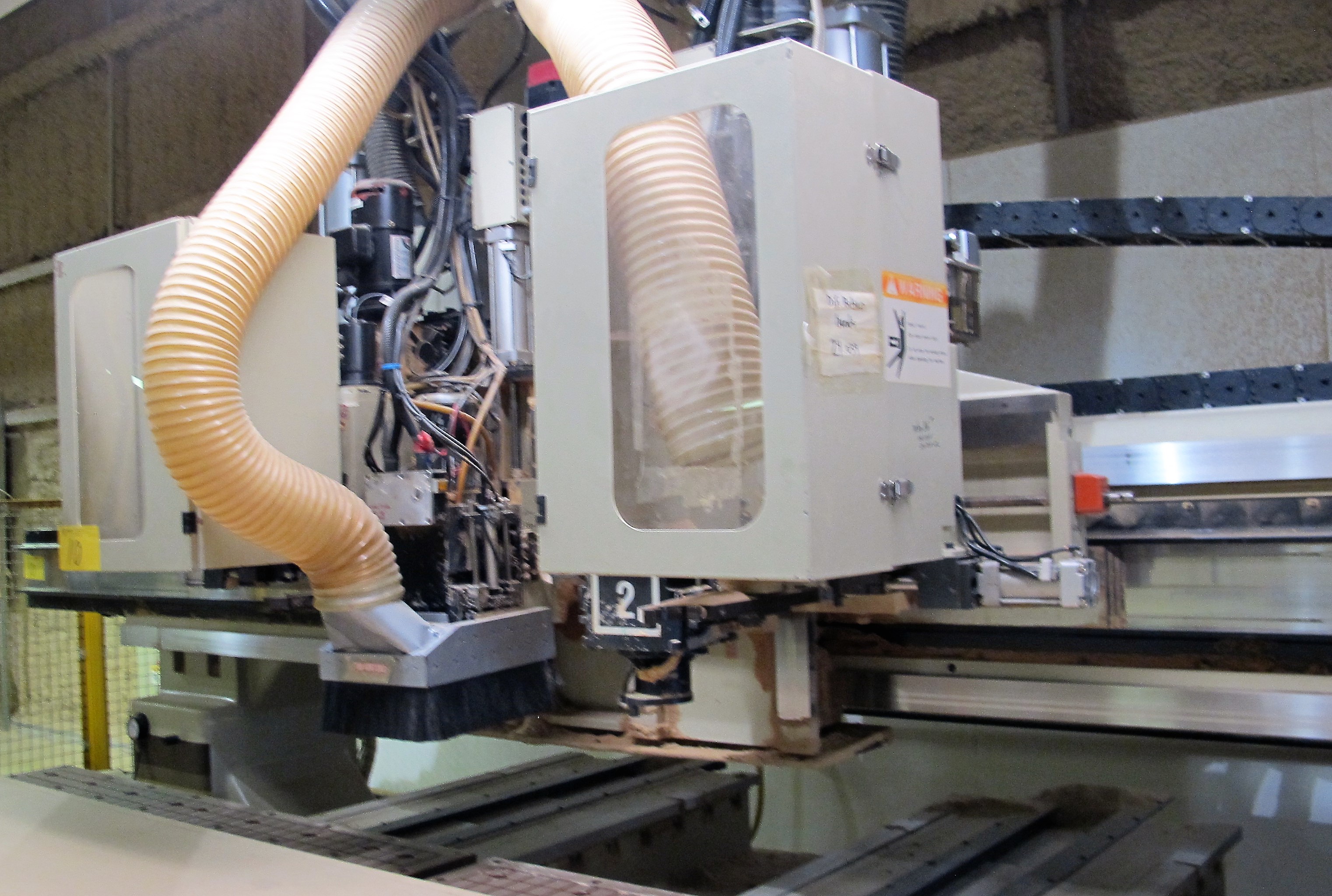 ANDERSON EXXACT DUO/MH CNC ROUTER, S/N 01-8820, 63" X 128" TABLE, FANUC ...