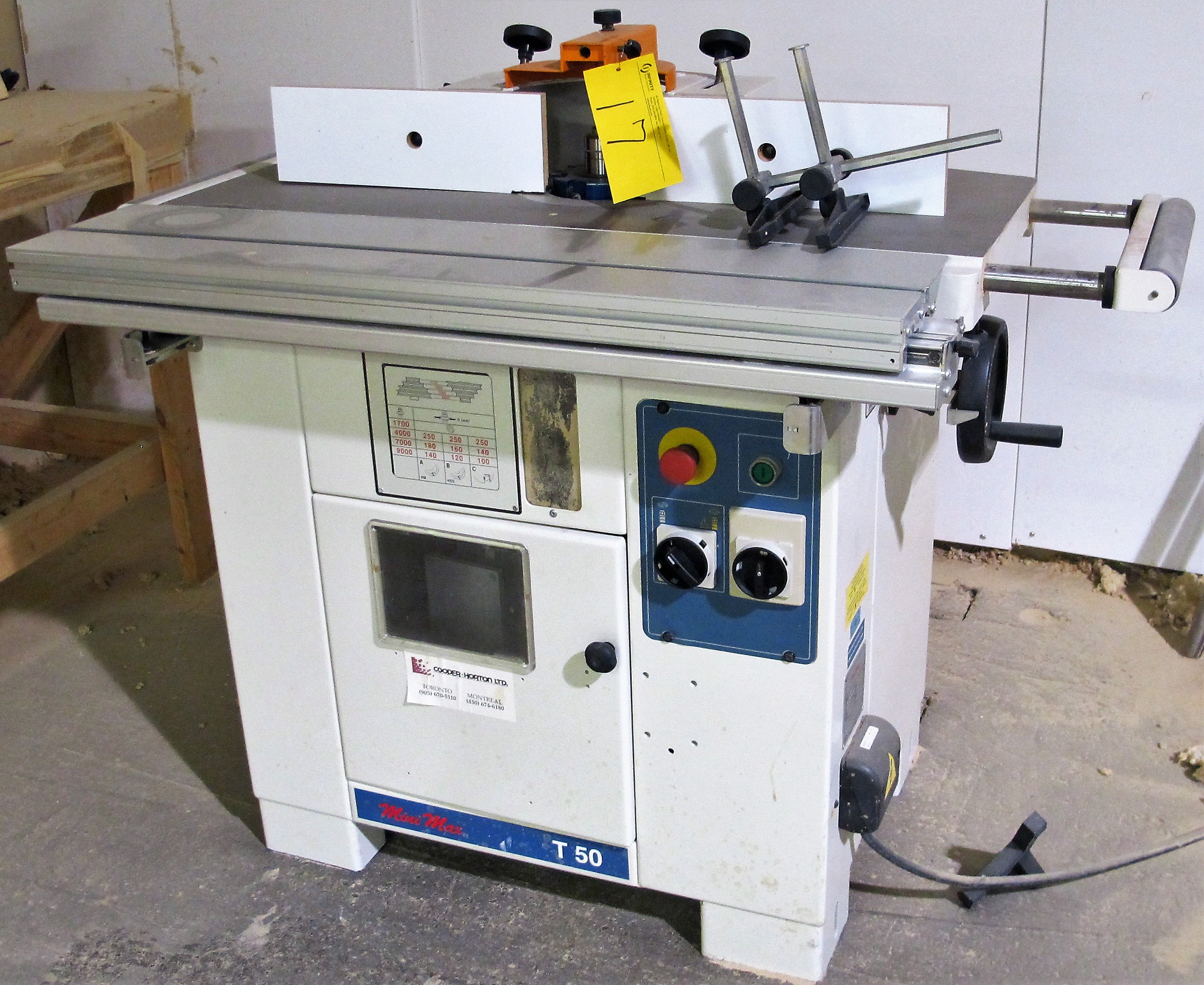SCM MINI MAX T/50 SHAPER, 9,000 RPM