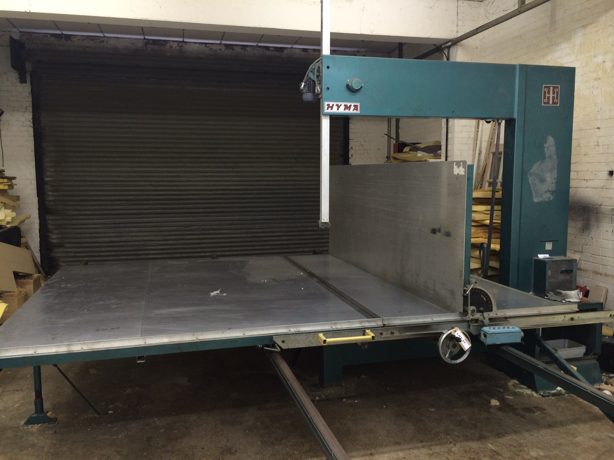 Hyma XXXX foam cutter, Serial no. XXXX, 1.5m x 2.0m cutting capacity