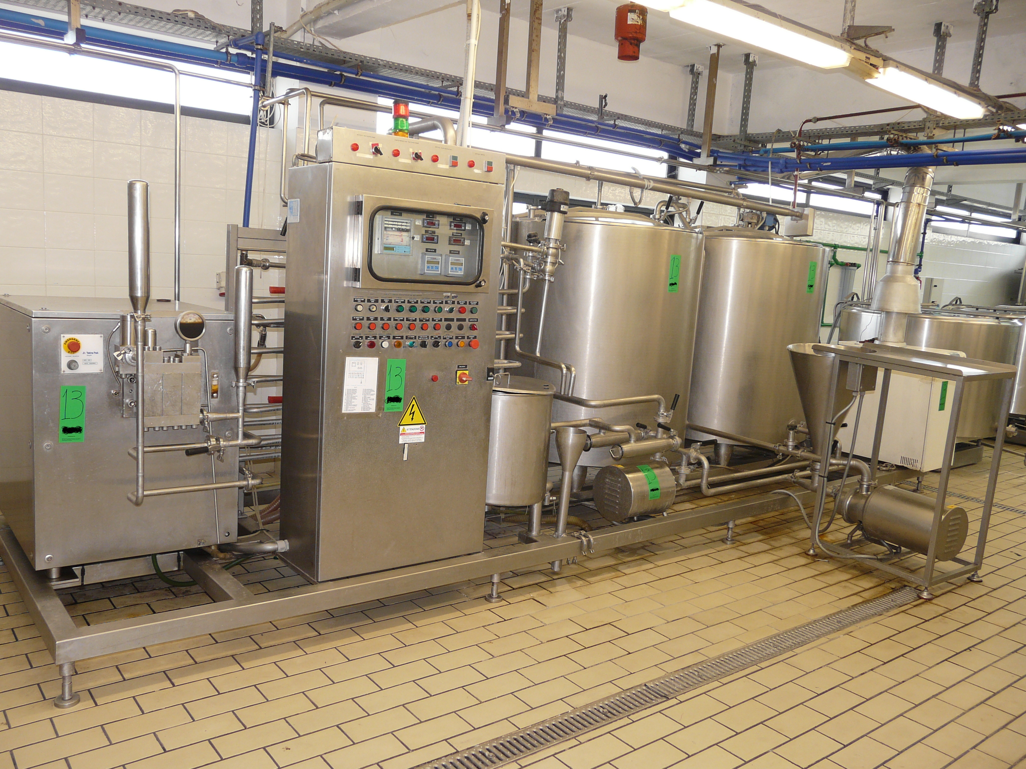TETRA PAK HOYER HTST 1200 Pasteurizer for Ice Cream , Contains 2 x ...