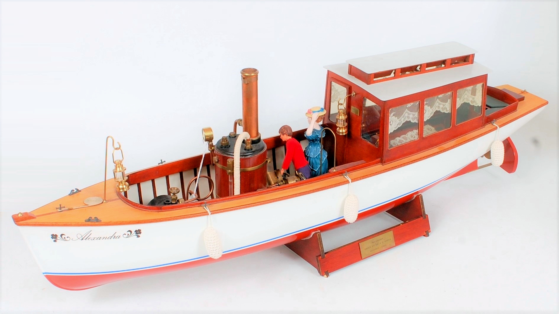 Radio controlled spirit fired Victorian steam launch 'Alexandra' built ...