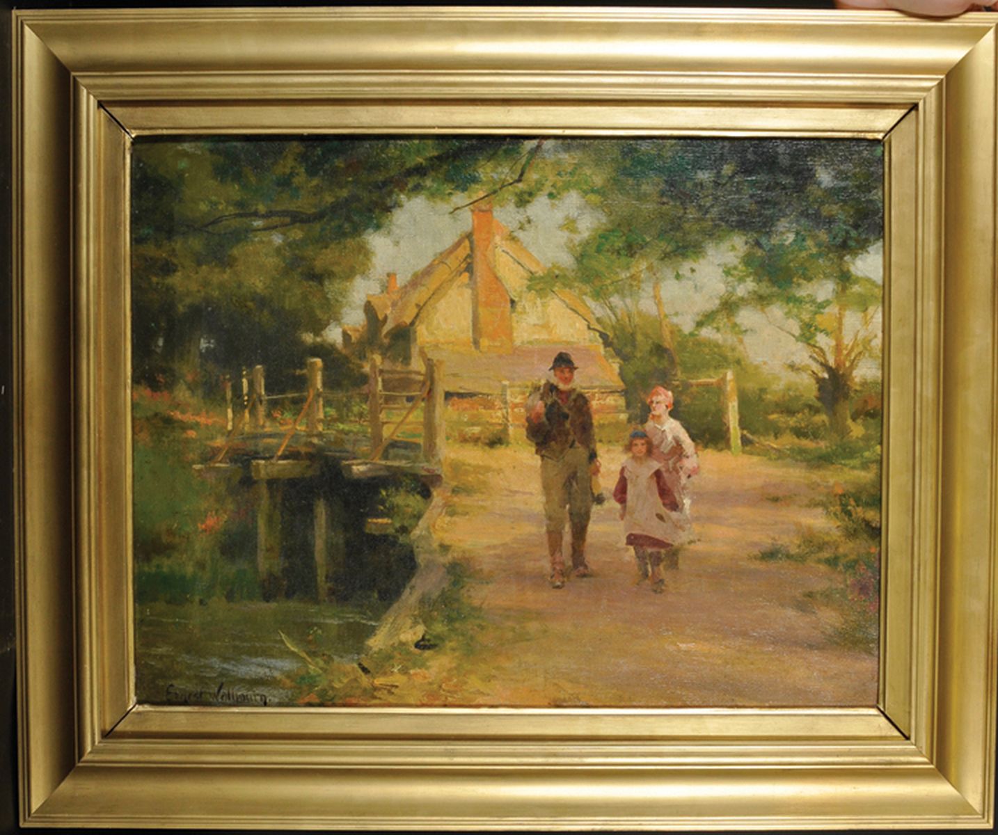 Ernest Charles Walbourn (1872-1927) British. A River Landscape, with ...