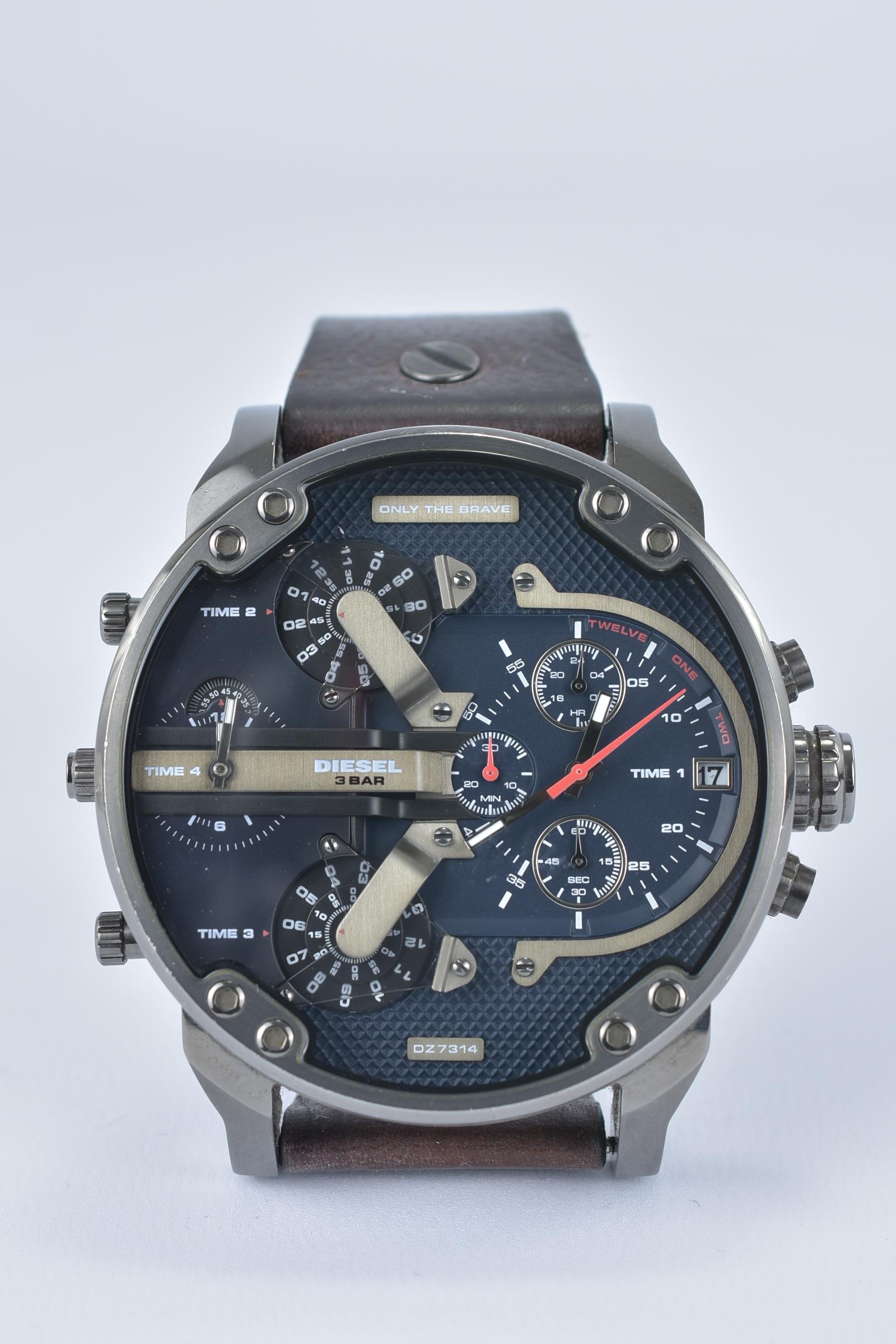 Mens Diesel watch. 'Only the brave' stainless steel wristwatch. ref ...