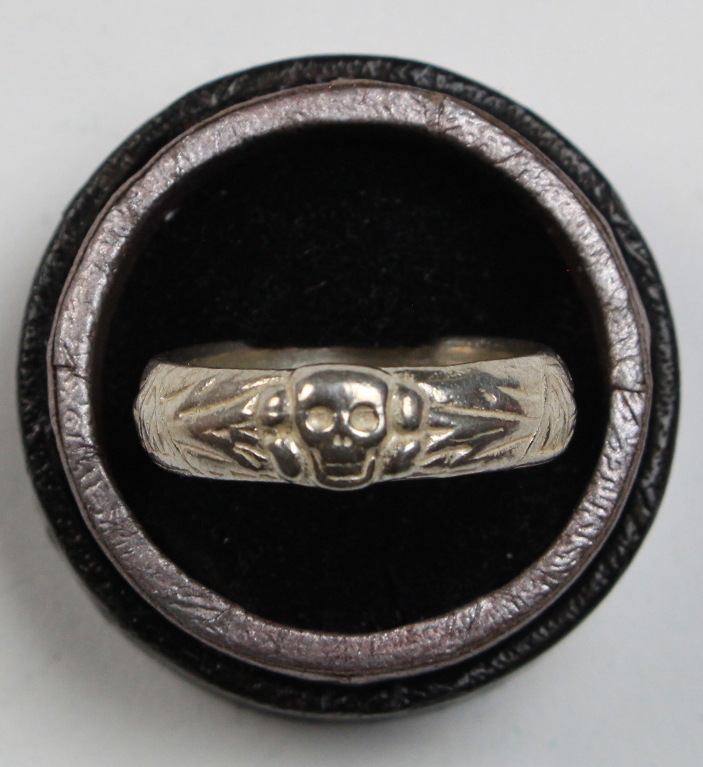 German SS Honour ring, named inside E.Kruger 21.06.42 with Himmler ...