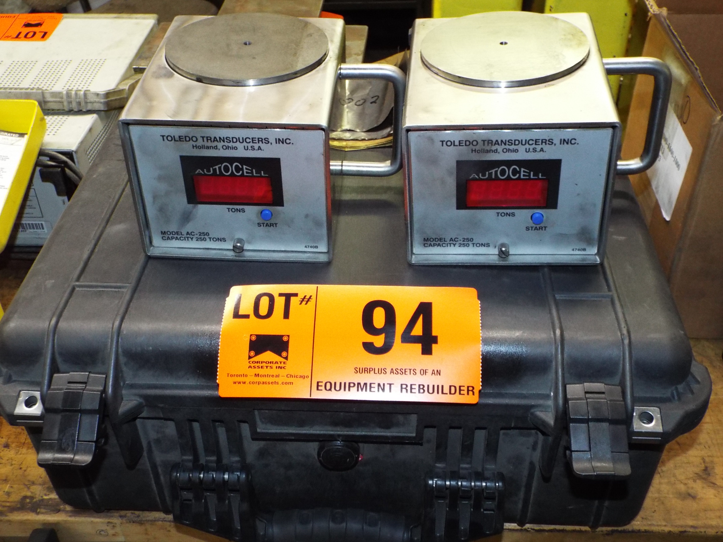 TOLEDO AUTOCELL AC-250 250 TON CAP. DIGITAL WEIGHT CELLS AND ALUMINUM ...