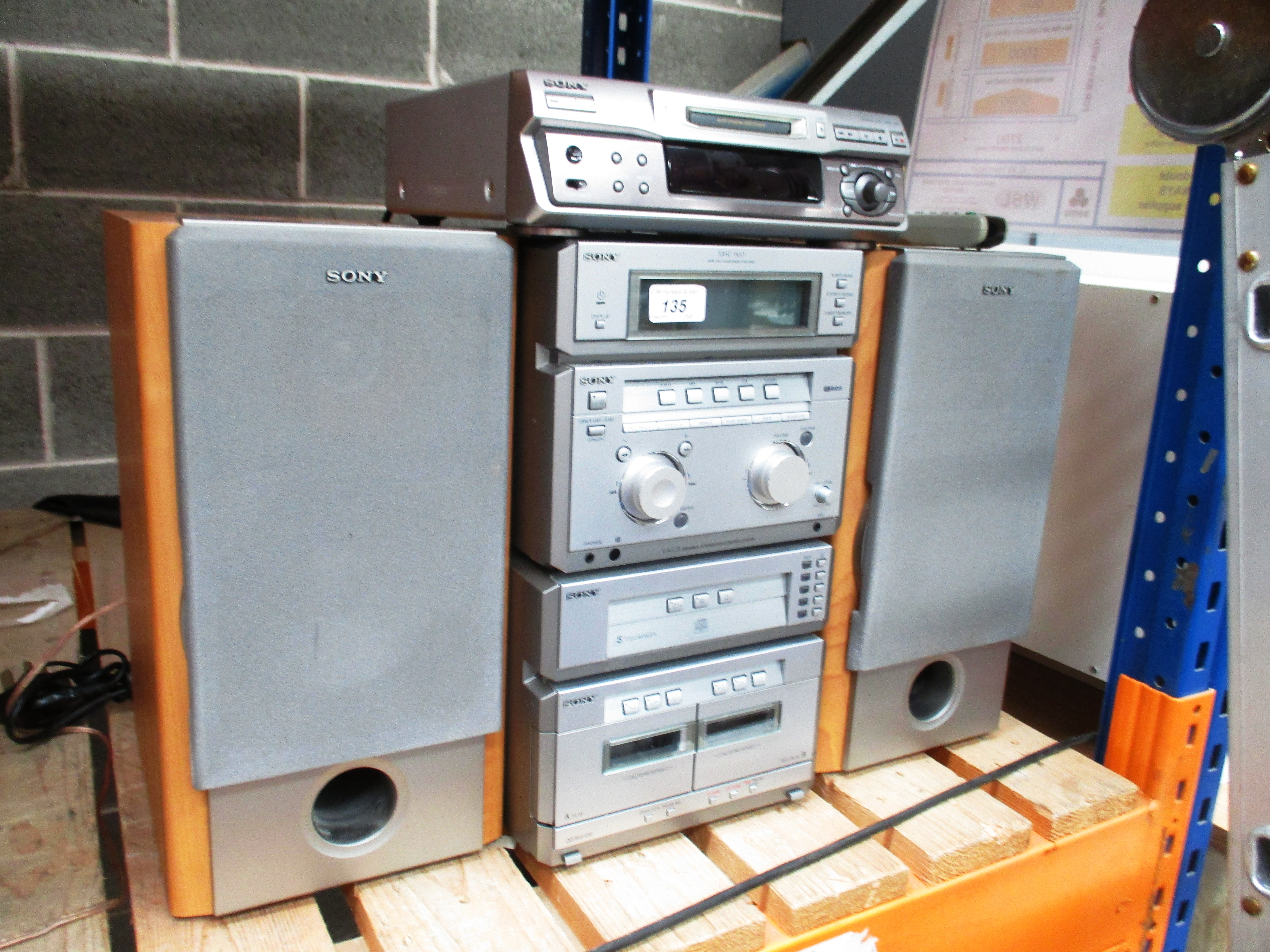 A Sony MHC-NX1 mini Hi-Fi component system complete with a pair of Sony ...