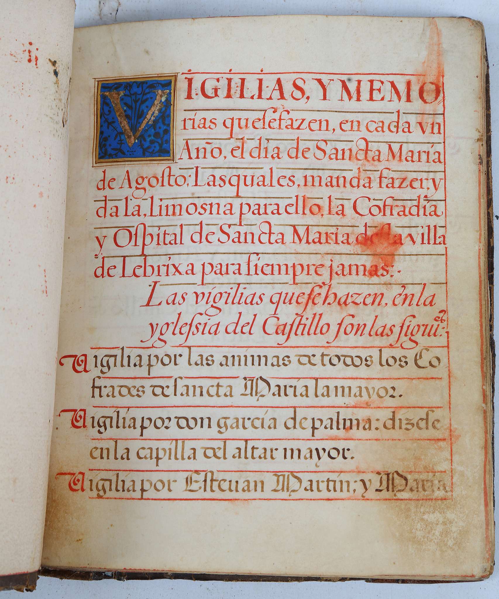MS. Spanish. [c.16th-17th Century]. 8vo. Text lettered in red and black ...