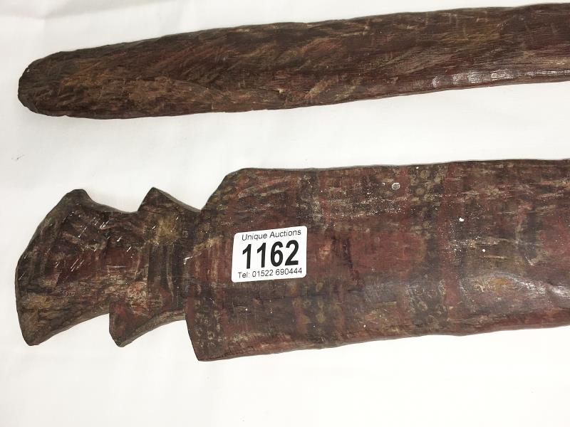A North Australian Aboriginal club, Aboriginal throwing stick & a ...