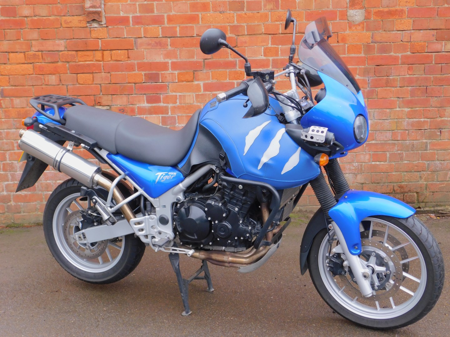 A Triumph Tiger 955i motorcycle, registration FX55 EHO, 955cc, blue ...