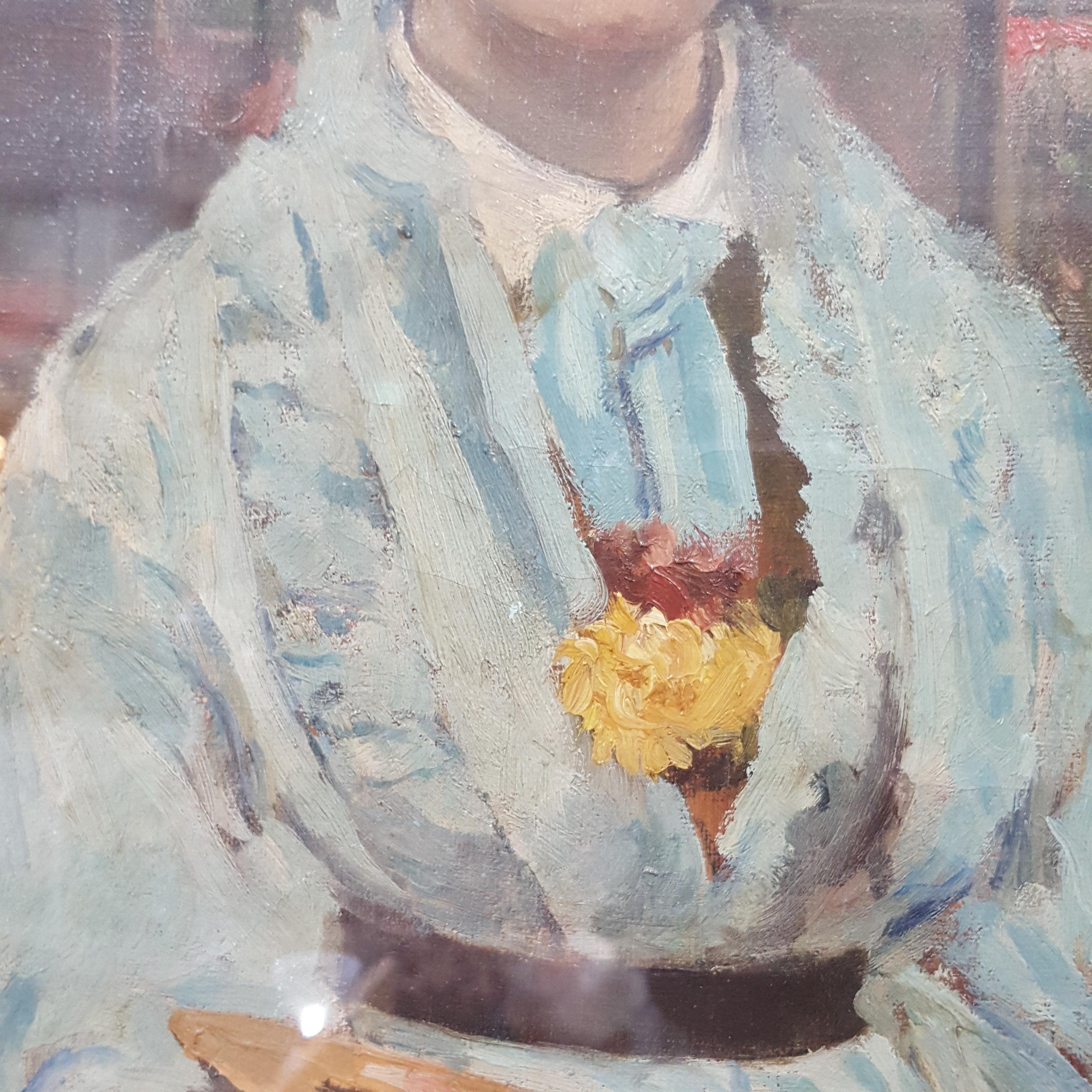 Louise Jopling (1843-1933), self portrait, three quarter length ...