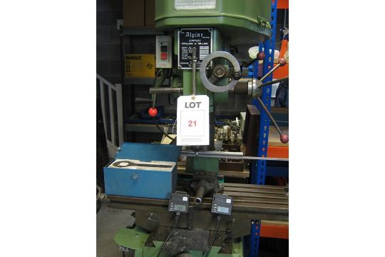 Alpine Model DM-30 Complex drilling & milling machine on stand, S/No ...