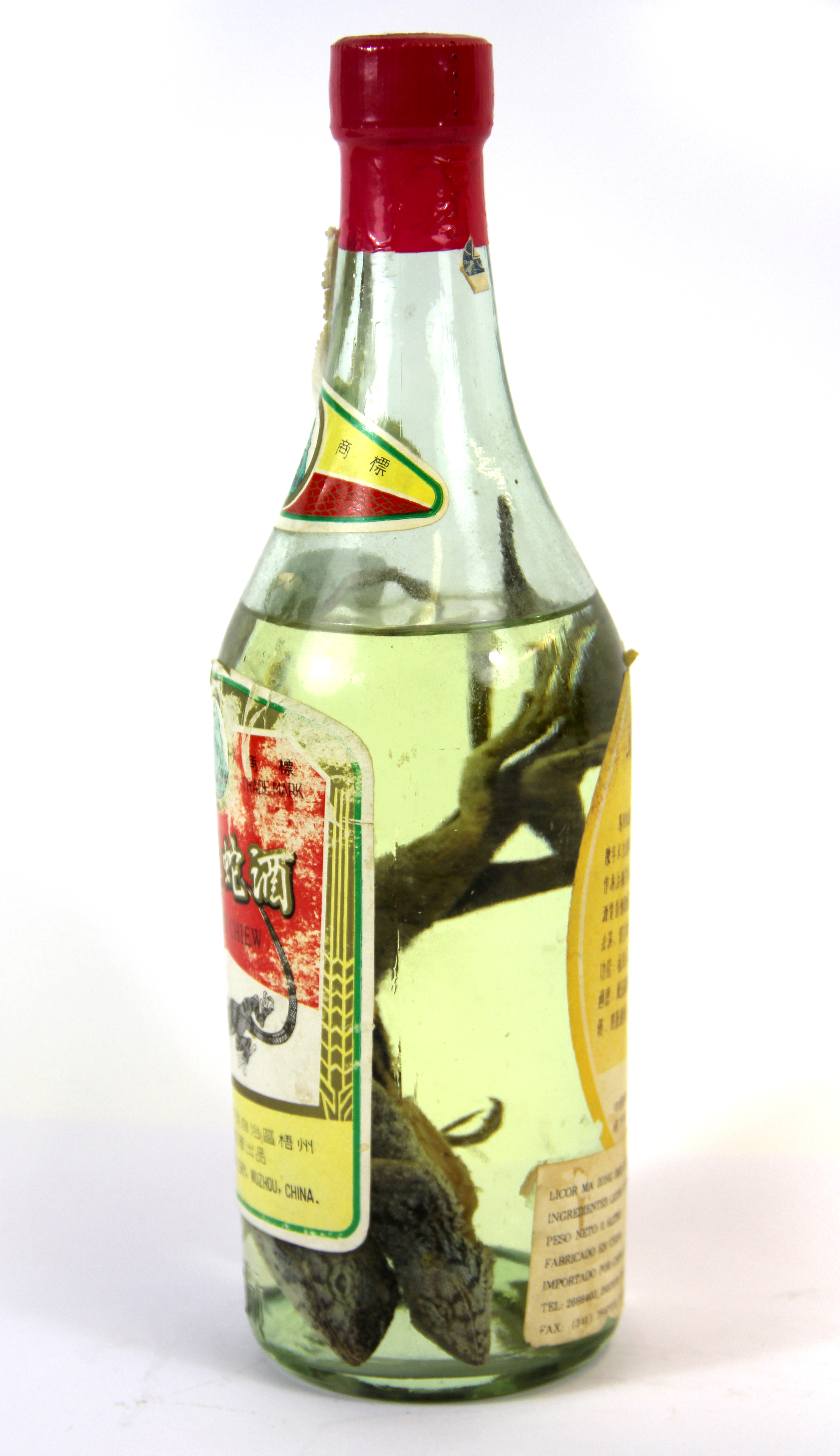 A rare bottle of Chinese Ma Zong She Chiew rice spirit containing two ...