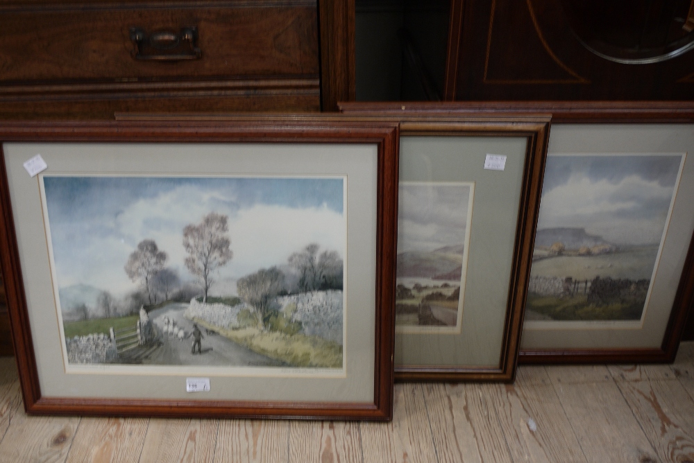 Three reproduction colour prints by Sam Chadwick, signed in pencil to ...