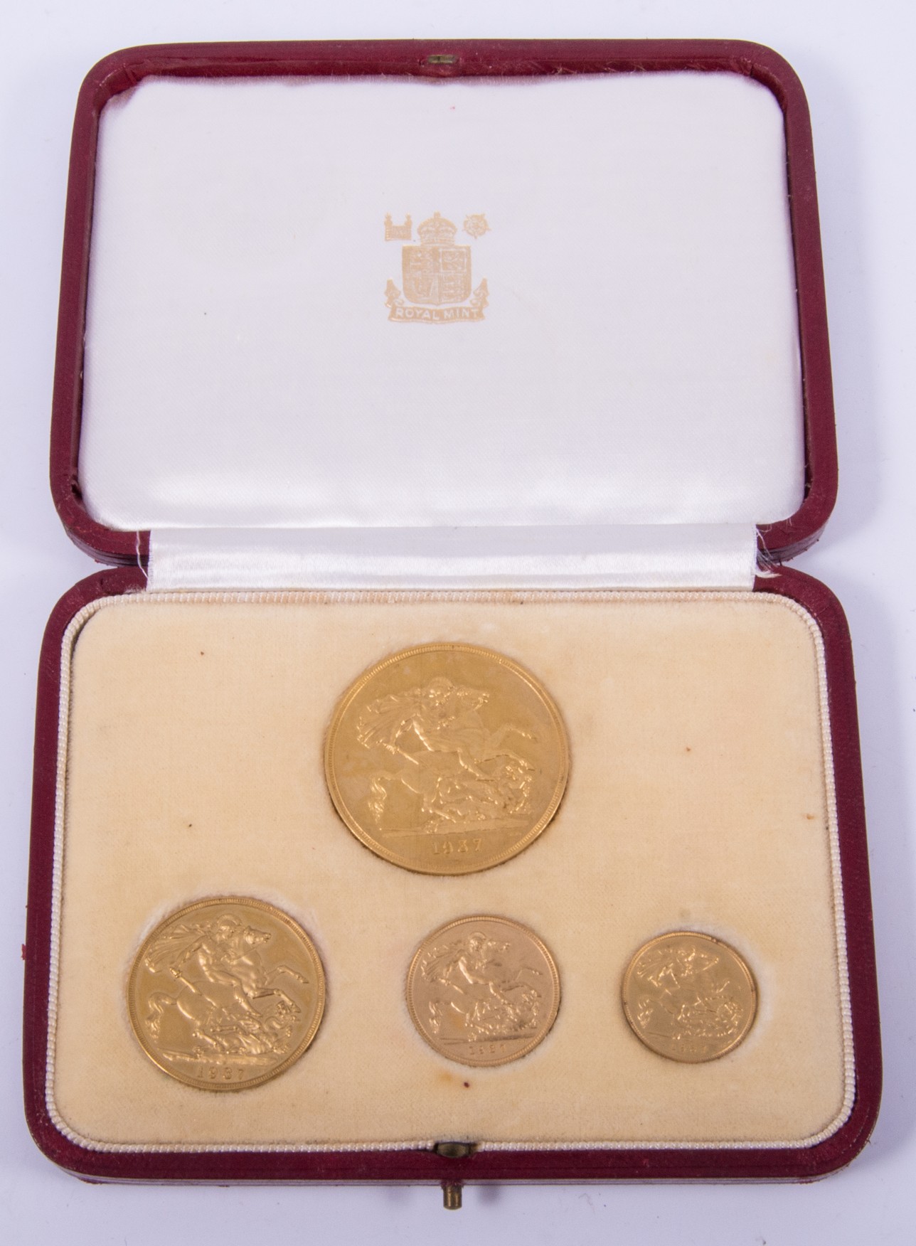 A 1937 King George VI Specimen Gold Coin Set. Issued to commemorate the ...