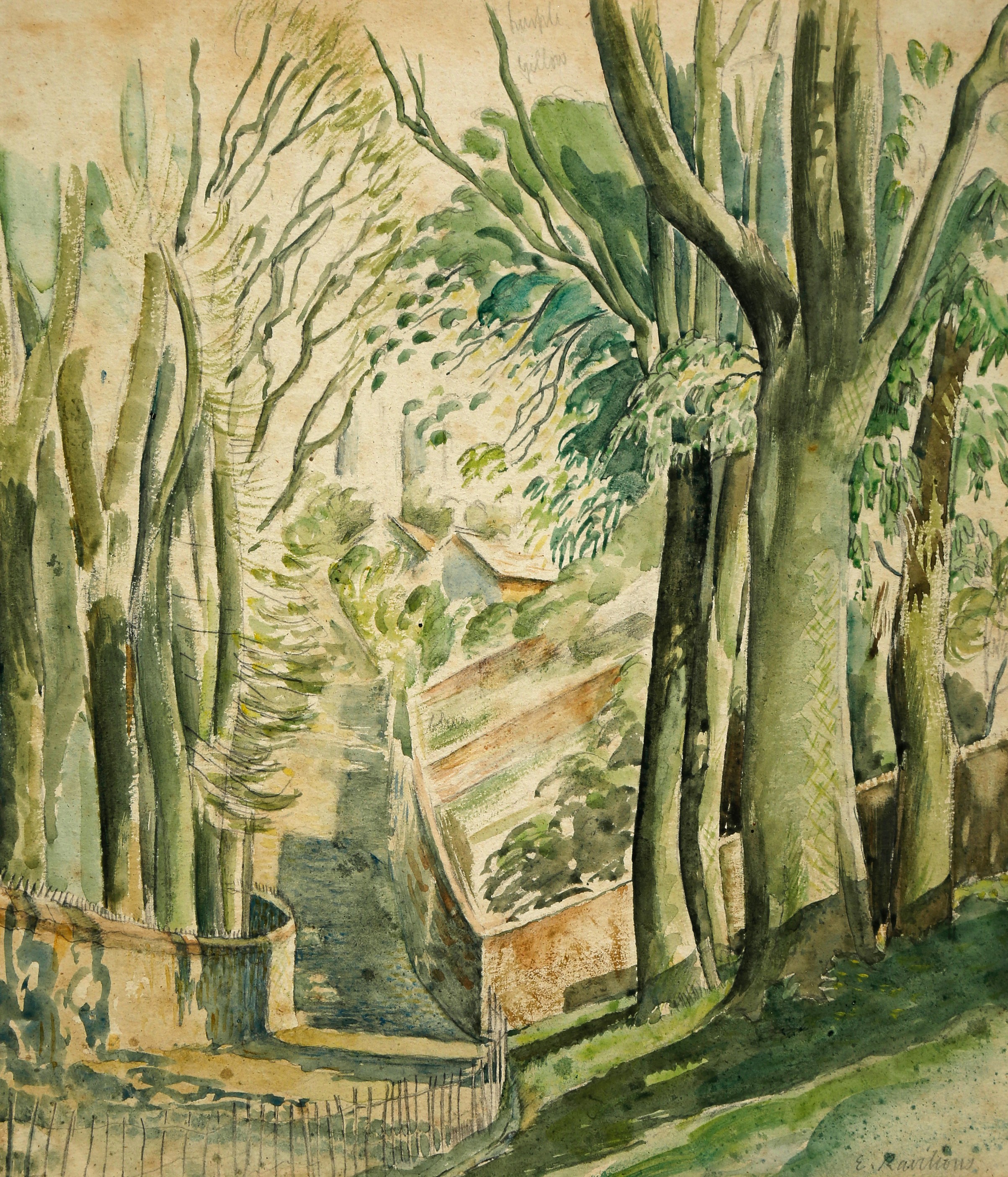 Eric Ravilious (1903-1942) Lane near Lewes Signed Watercolour 32 x 27 ...