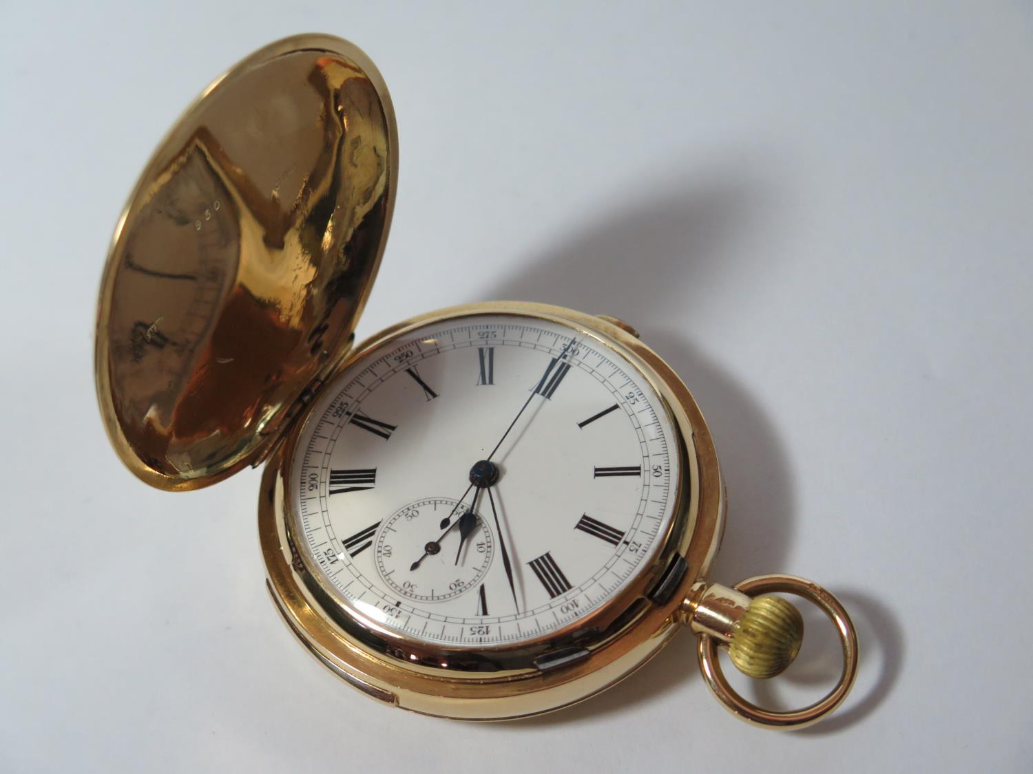 An 18ct Gold Minute Repeater Stopwatch Full Hunter Pocket Watch, the ...