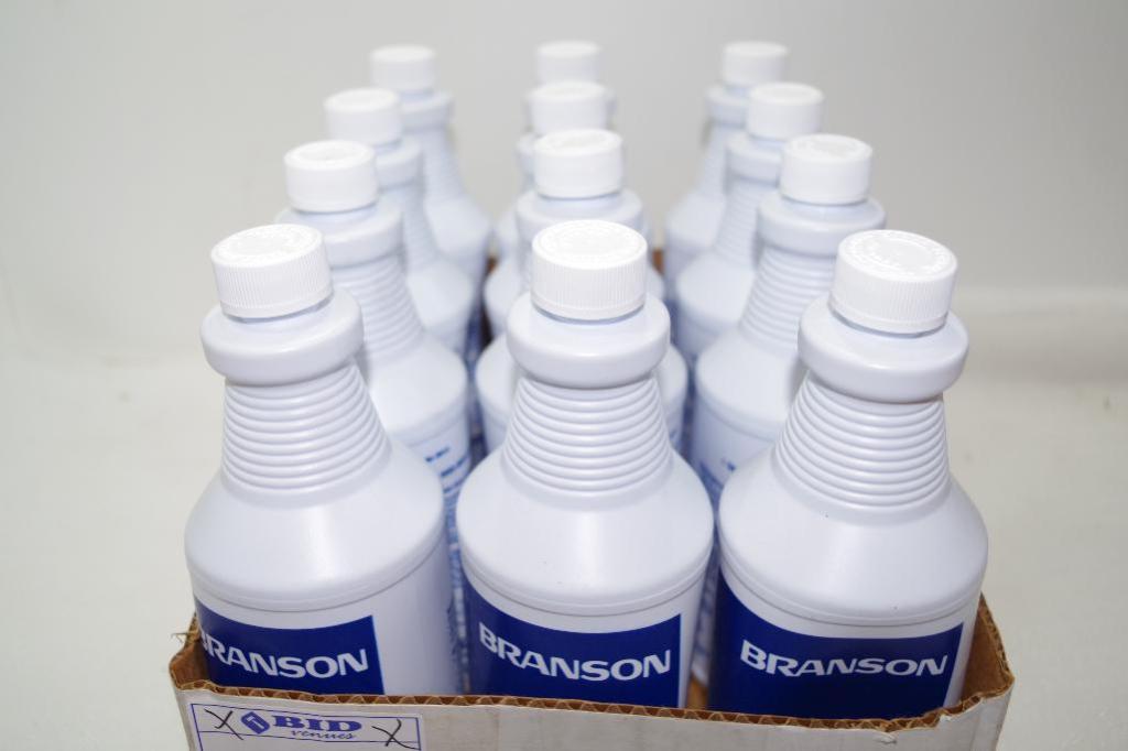 (12) 1 qt. NEW BRANSON Formulated Cleaning Concentrate Bottles