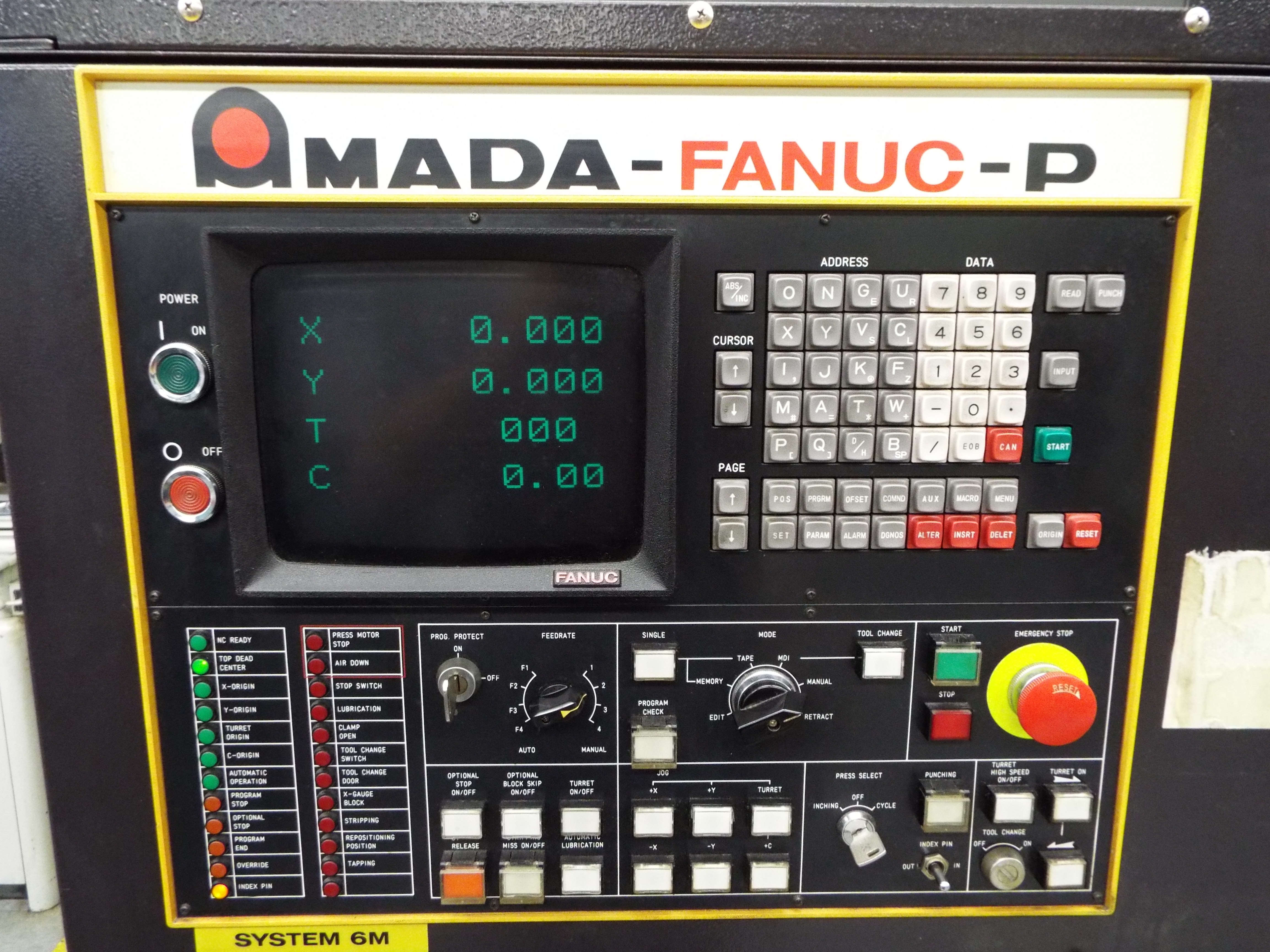 AMADA PEGA 20-40-40 CNC TURRET PUNCH WITH FANUC P SYSTEM 6M CNC CONTROL ...