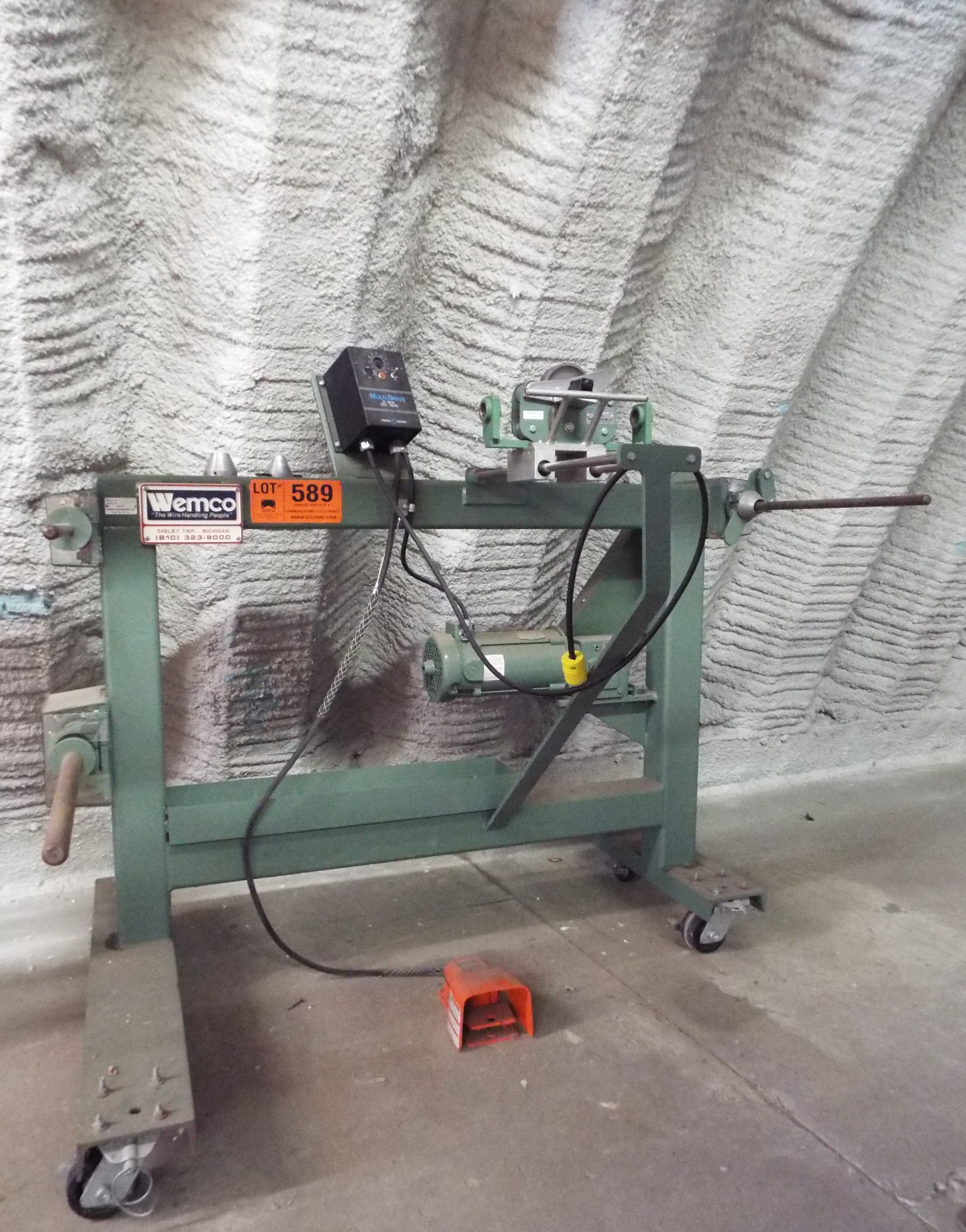 WEMCO ELECTRIC WIRE UNCOILER WITH MULTI SPEED CONTROL S/N: 459