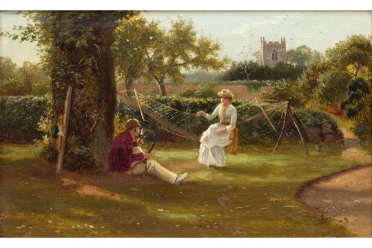 ALFRED BANNER (act. c.1880- c.1915) 'After the Set', oil on canvas ...