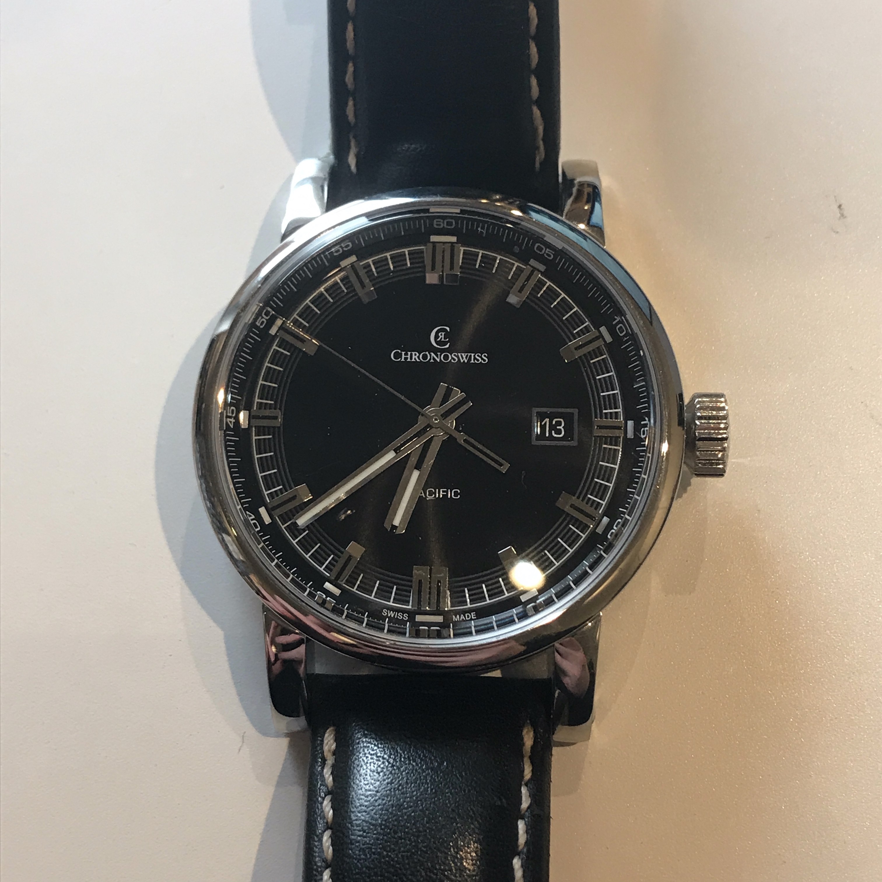 CHRONOSWISS - Chronoswiss Pacific watch 40mm. Steel case. Automatic ...
