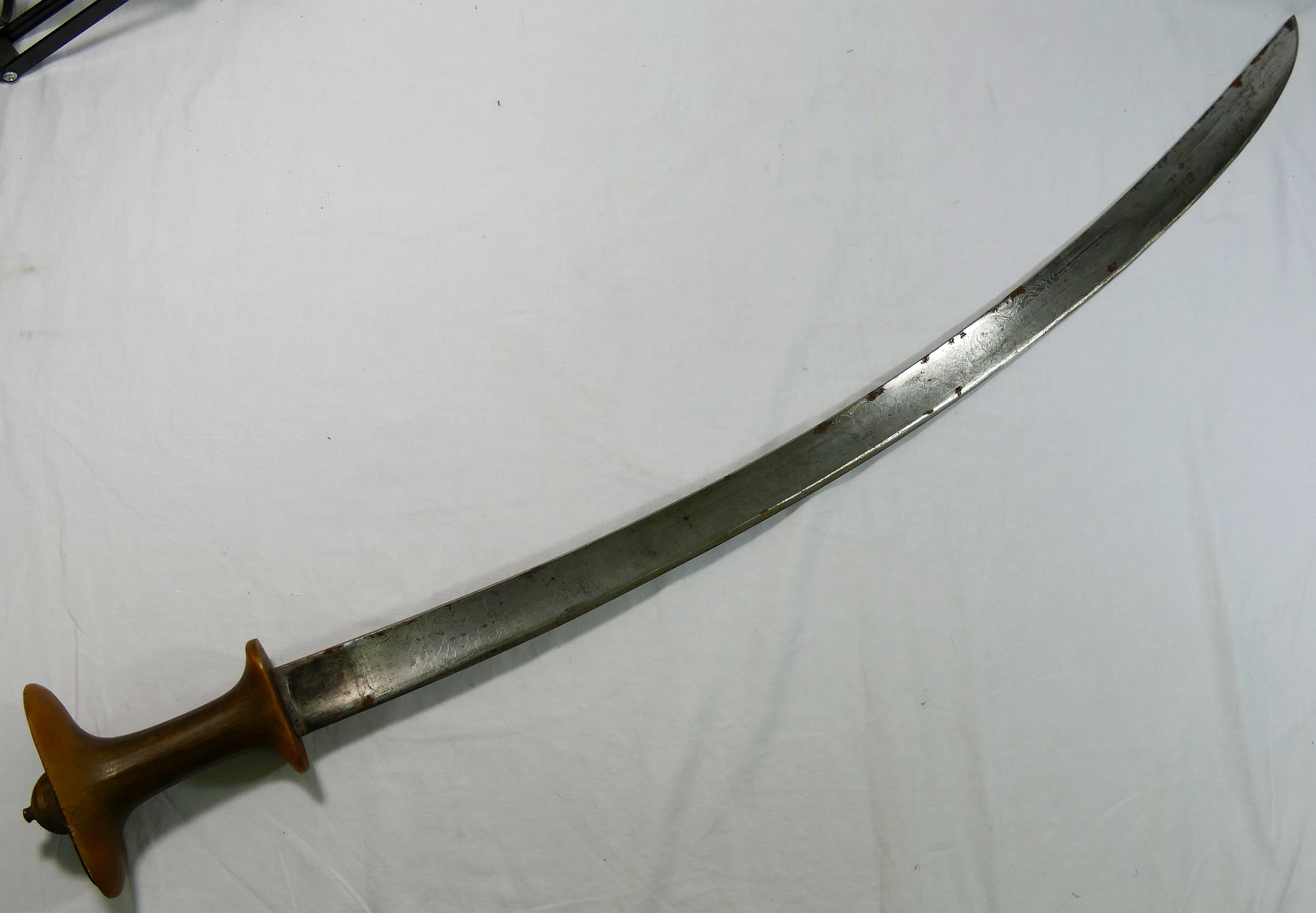 A Menelik II (1889-1913) Ethiopian Gurade (saber), the curved blade ...