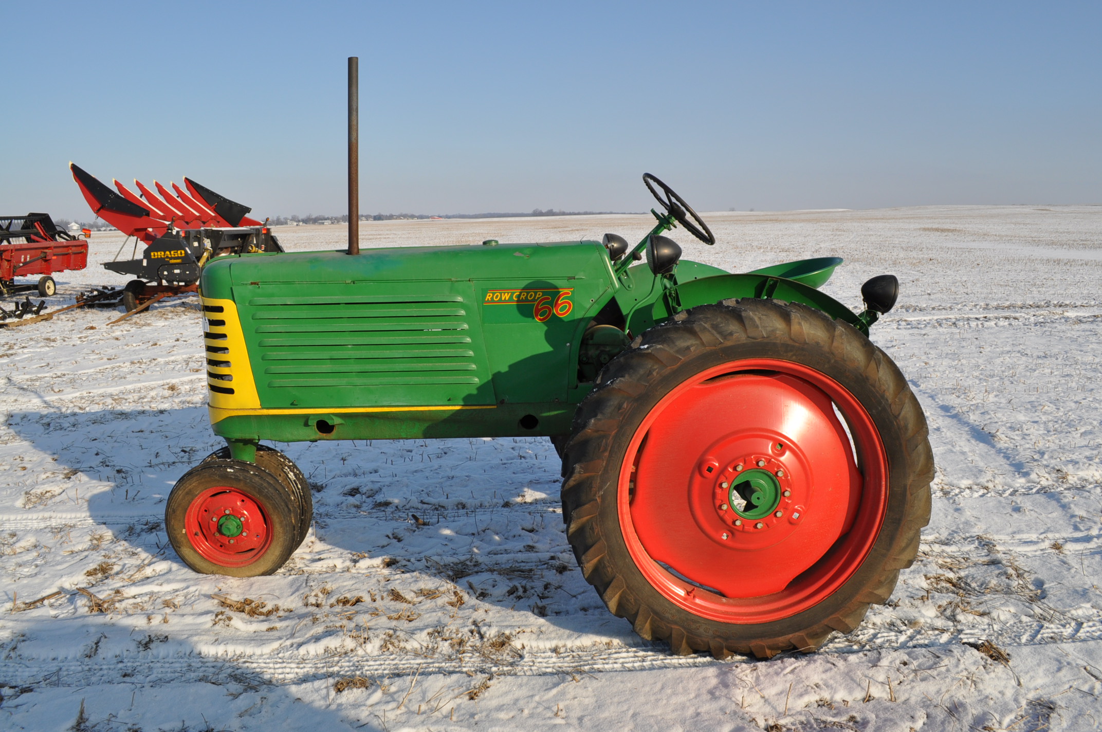1950 Oliver 66 Row Crop tractor, narrow front, 11.2-38 tires, 540 PTO ...