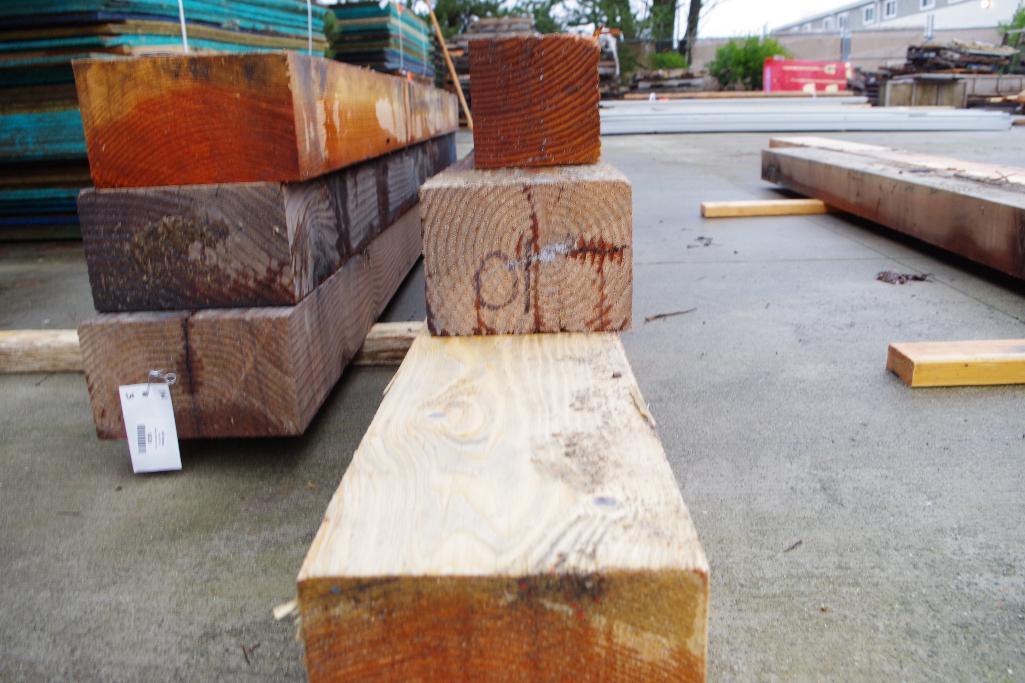 [3] Misc. Beams: (1) 6x8 x 12', (1) 6x8 x 10' and (1) 6x6 x 8', Lumber ...