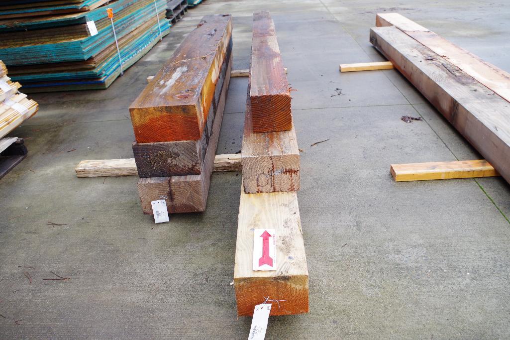 [3] Misc. Beams: (1) 6x8 x 12', (1) 6x8 x 10' and (1) 6x6 x 8', Lumber ...