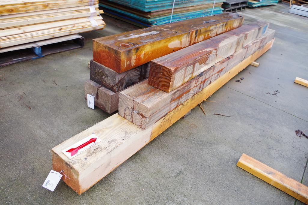 [3] Misc. Beams: (1) 6x8 x 12', (1) 6x8 x 10' and (1) 6x6 x 8', Lumber ...