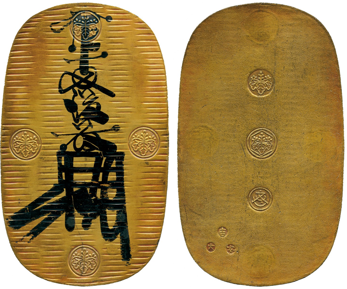 COINS, 錢幣, JAPAN, 日本, Manen Era (c.1860-62): Oval Gold Oban Kin (10-Ryo ...