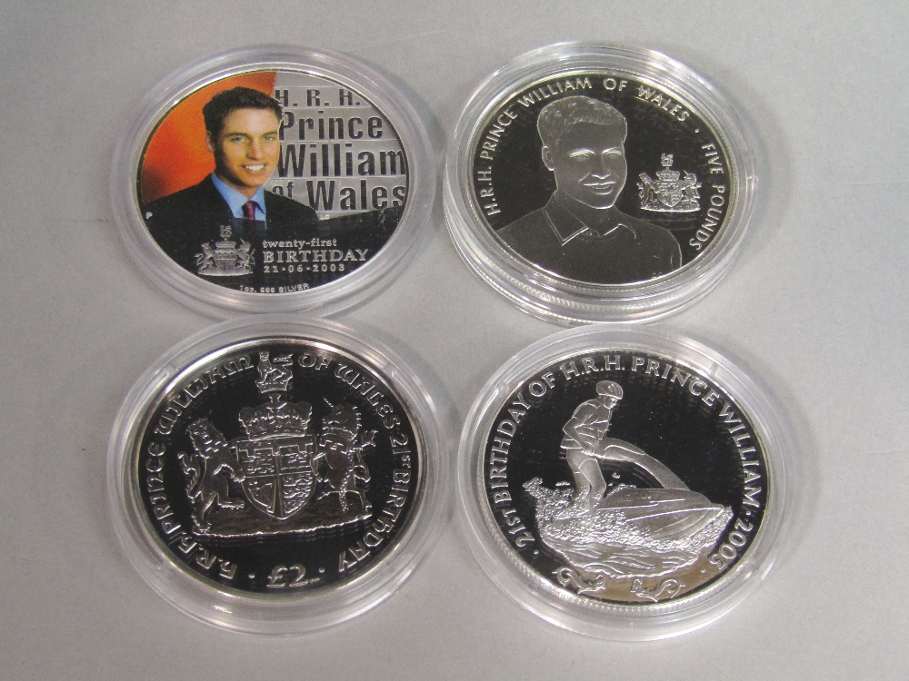 HRH Prince William of Wales 21st Birthday Silver Proof Coin Collection ...