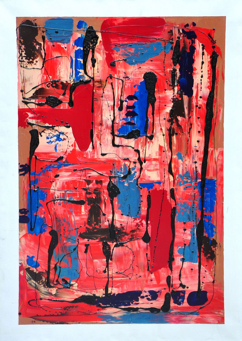 JOHN BOOTH (1942-2009); oil and bitumen on canvas, abstract study, 51 x ...