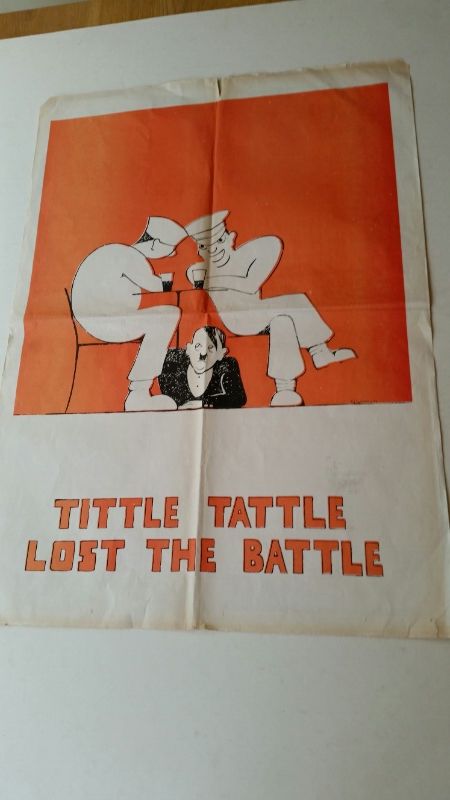 American wartime (WWII) propaganda poster "Tittle Tattle Lost The ...