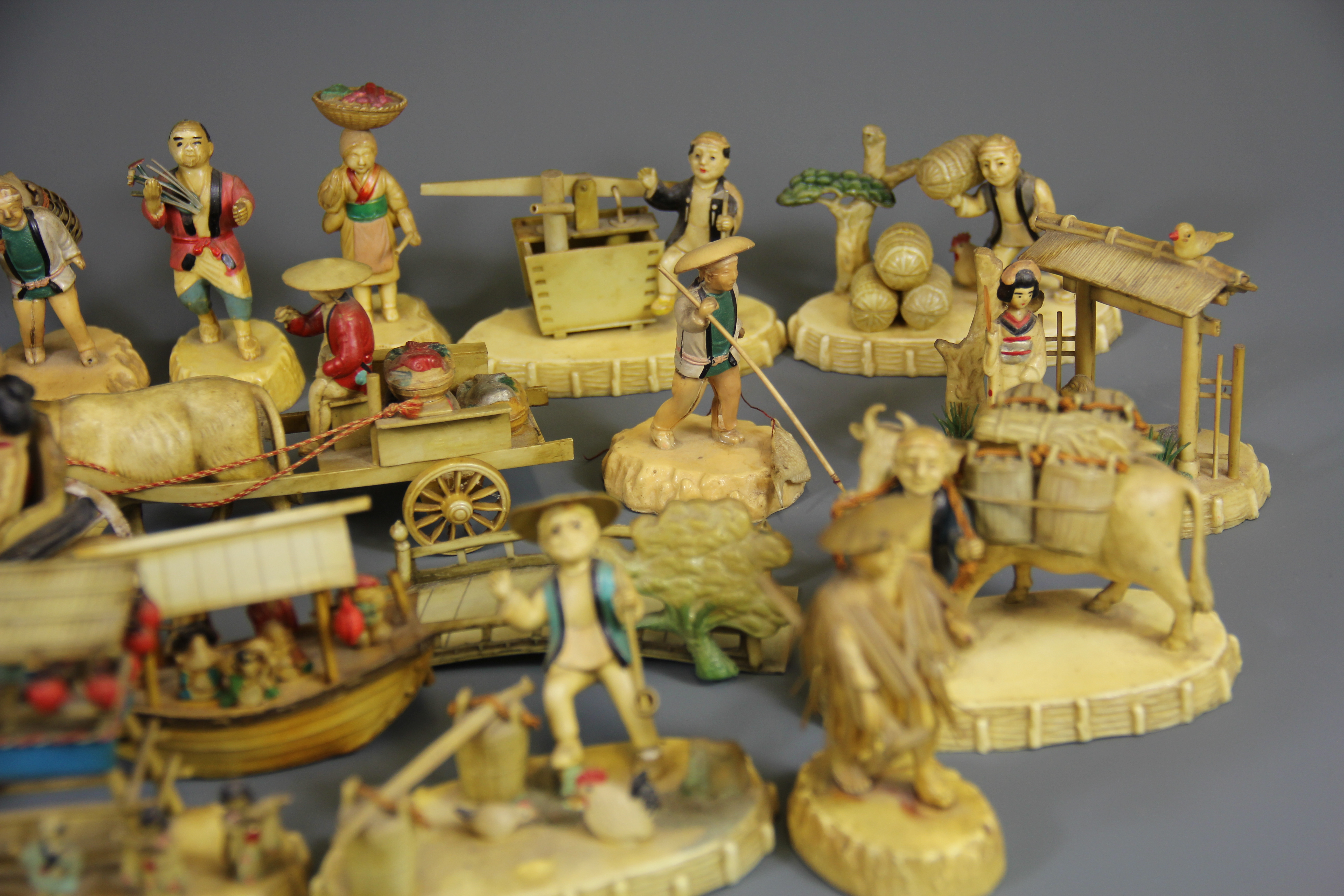 A collection of 1920's Japanese celluloid figures.
