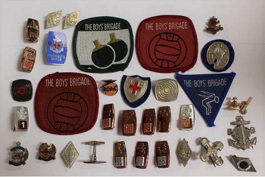 A collection of Boys Brigade badges to include The Queens Badge and ...