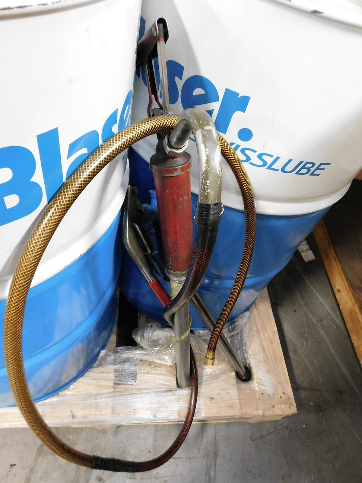 LOT - (2) UNOPENED 55 GALLON DRUMS OF BLASER SWISSLUBE BLASOCUT 2000 ...