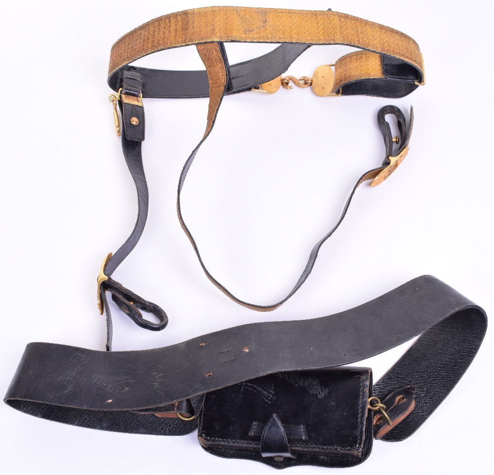 Royal Artillery Cross Belt, black leather cross belt with leather pouch ...
