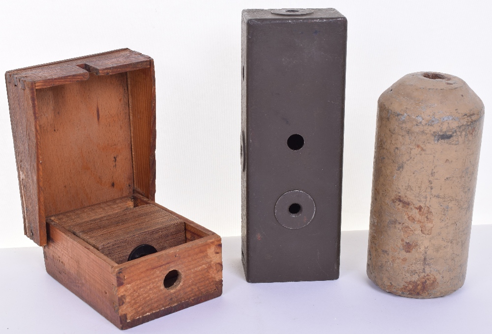 WW2 German Concrete “Stock” Mine, being just the casing (missing fuse ...